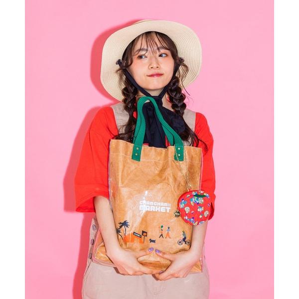 『タイムセール実施中』ZOZO問い合わせ番号:86112433ショップ:ACCOMMODE，アコモデブランド:ACCOMMODE，アコモデ商品名:CHAMCHAM MARKET / クラフトトートバッグカテゴリ:バッグ>トートバッグブ...