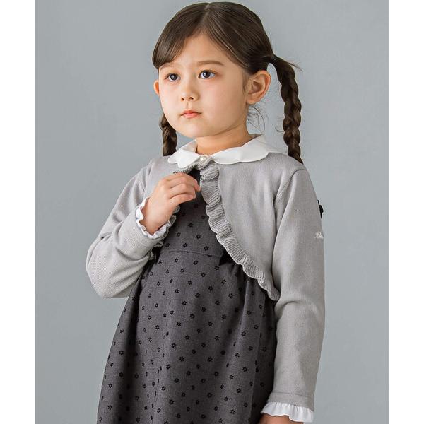 『タイムセール実施中』ZOZO問い合わせ番号:86143029ショップ:BEBE ONLINE STORE，ベベ オンラインストアブランド:BeBe，ベベ商品名:パールボタンニットフリルボレロ(90~140cm)カテゴリ:トップス>カ...