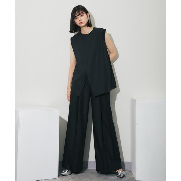 『タイムセール実施中』ZOZO問い合わせ番号:86180910ショップ:SMILE ORCHID，スマイルオーキッドブランド:SMILE ORCHID，スマイルオーキッド商品名:バックジップアシンメトリージレ＆プリーツワイドパンツセットカテ...