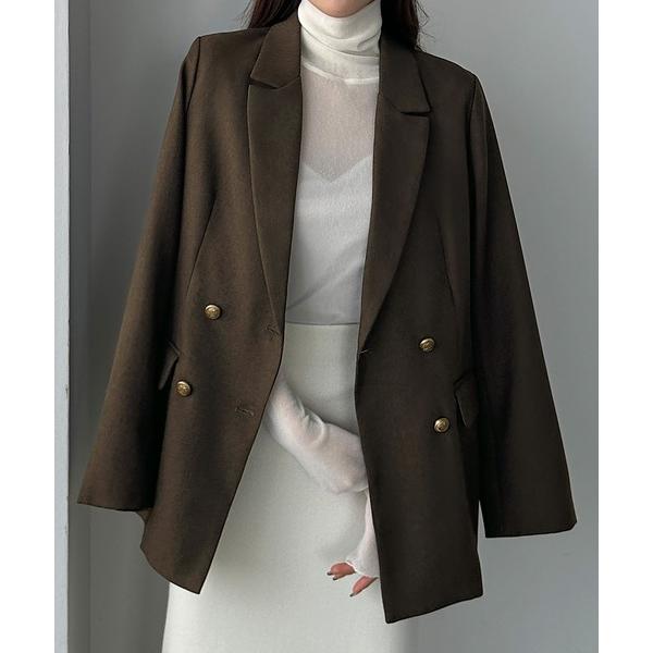 ZOZO問い合わせ番号:86244168ショップ:JUNOAH，ジュノアブランド:Louere，ルエレ商品名:【無地/チェック】ゴールドボタンテーラードジャケットカテゴリ:ジャケット/アウター>テーラードジャケットブランド品番:frv...