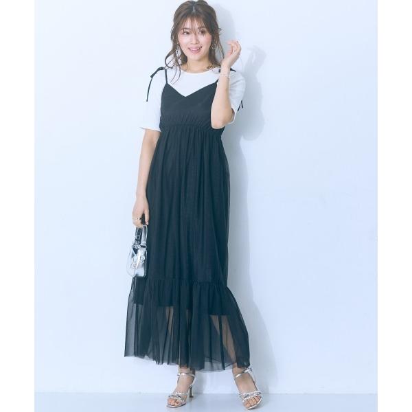『タイムセール実施中』ZOZO問い合わせ番号:86244377ショップ:SMILE LAND，スマイルランドブランド:marun，マルン，SMILE LAND，スマイルランド商品名:＜大きいサイズ＞ チュールキャミワンピース marunカテ...