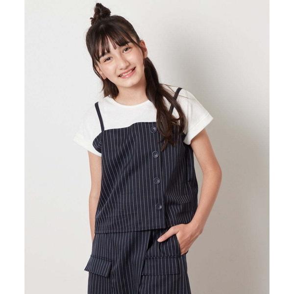 『セール実施中』ZOZO問い合わせ番号:86245889ショップ:a.v.v，アー・ヴェ・ヴェブランド:a.v.v，アーヴェヴェ商品名:[100-130]【セットアップ対応】ビスチェドッキング風トップスカテゴリ:トップス>シャツ/ブラ...