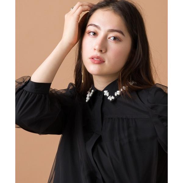 『セール実施中』ZOZO問い合わせ番号:86279842ショップ:Rose Tiara，ローズティアラブランド:Audie a Muses，オーディアミューズ商品名:チュールレイヤードブラウスカテゴリ:トップス>シャツ/ブラウスブラン...