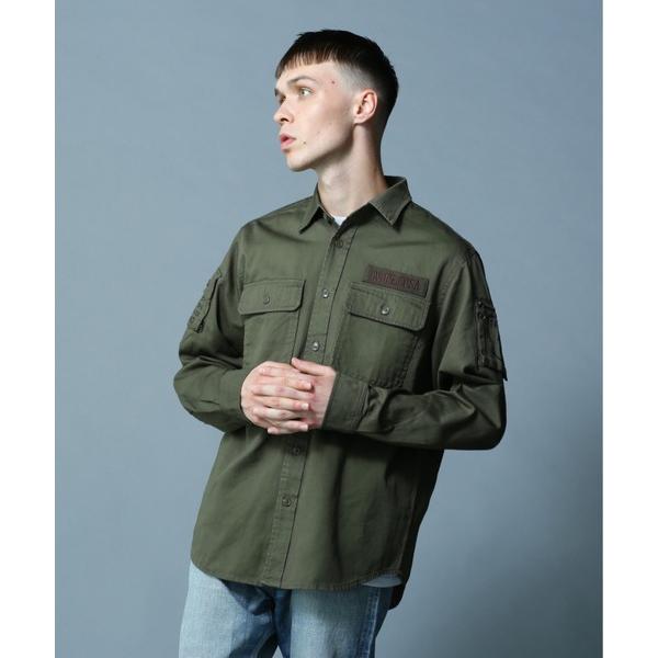 ZOZO問い合わせ番号:86280413ショップ:AVIREX，アヴィレックスブランド:AVIREX，アヴィレックス商品名:BASIC FATIGUE LONG SLEEVE SHIRT / ベーシック ファティーグ ロングスリーブ シャツ...