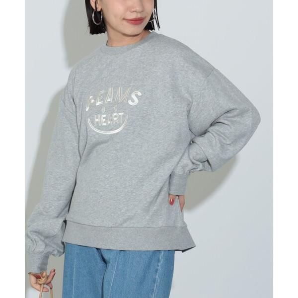 ZOZO問い合わせ番号:86283019ショップ:BEAMS HEART，ビームスハートブランド:BEAMS HEART，ビームスハート商品名:スマイル刺繍 クルースウェットカテゴリ:トップス>スウェットブランド品番:43-13-00...