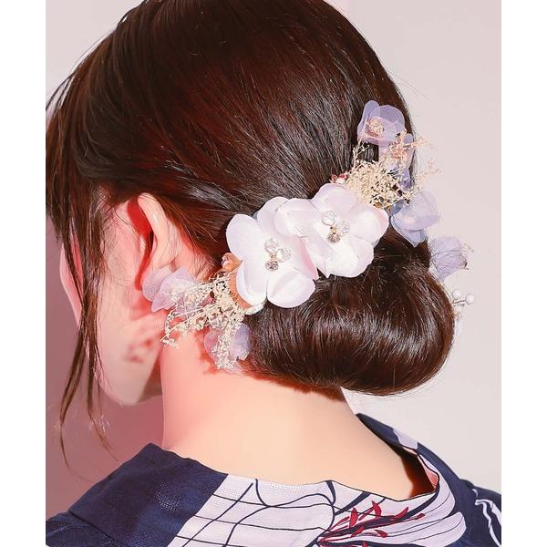 ZOZO問い合わせ番号:86316535ショップ:Retica，レティカブランド:Retica，レティカ商品名:浴衣 ヘアアクセサリー 髪飾り かすみ草付きドライフラワー 浴衣ヘアアクセ 3点セット かわいいカテゴリ:水着/着物・浴衣&gt...
