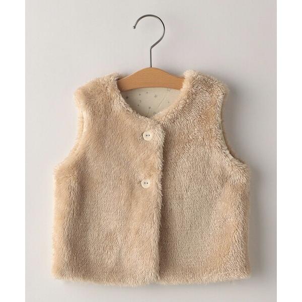 『タイムセール実施中』ZOZO問い合わせ番号:86347764ショップ:SHIPS KIDS，シップス キッズブランド:SHIPS，シップス商品名:SHIPS KIDS:80〜90cm / フェイクファー リバーシブル ベストカテゴリ:トッ...