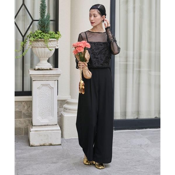 ZOZO問い合わせ番号:86348945ショップ:MONO-MART，モノマートブランド:forksy.，フォルクシー，MONO-MART，モノマート商品名:【forksy.】【オケージョン対応】シアーカットソー＆ジャガードビスチェデザイン...