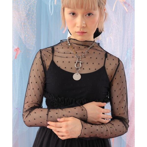 ZOZO問い合わせ番号:86351772ショップ:CAROLINA GLASER，カロリナ グレイサーブランド:CAROLINA GLASER，カロリナ グレイサー商品名:ドットチュール シアー ロングスリーブ カットソーカテゴリ:トップス...