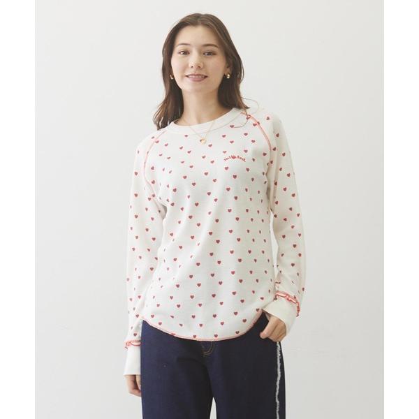 『セール実施中』ZOZO問い合わせ番号:86414379ショップ:MILKFED.，ミルクフェドブランド:MILKFED.，ミルクフェド商品名:HEART WAFFLE TOPカテゴリ:トップス>Tシャツ/カットソーブランド品番:10...