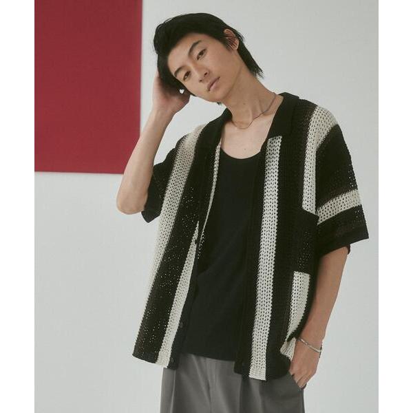 『セール実施中』ZOZO問い合わせ番号:86415769ショップ:WEGO，ウィゴーブランド:LUCY，ルーシー，WEGO，ウィゴー商品名:LUCY/メッシュストライプニットカーディガンカテゴリ:トップス>シャツ/ブラウスブランド品番...