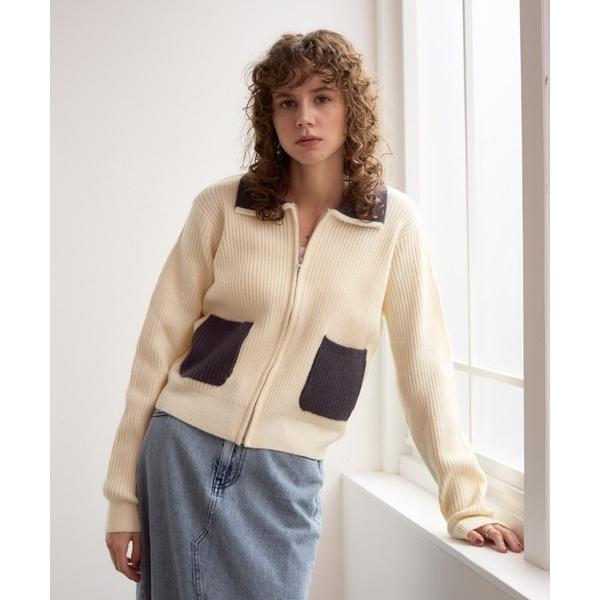 ZOZO問い合わせ番号:86449649ショップ:CREO STORE，クレオストアブランド:Formeque，フォルミーク商品名:バイカラーニットカーディガンカテゴリ:トップス>カーディガン/ボレロブランド品番:2410-FMQ-K...