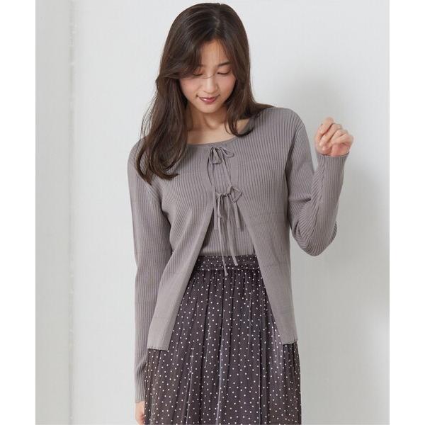 『セール実施中』ZOZO問い合わせ番号:86450676ショップ:L size ONWARD（大きいサイズ），エルサイズ　オンワードブランド:ANY SIS，エニィスィス商品名:【2SET】リボンカーデツイン ニットカテゴリ:トップス&gt...