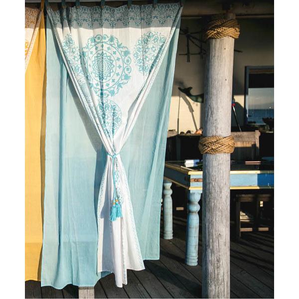 ZOZO問い合わせ番号:9553052ショップ:チャイハネ，チャイハネブランド:チャイハネ，チャイハネ，Amina，アミナ商品名:【チャイハネ】セレーネカーテン178cm タッセル付きカテゴリ:インテリア>インテリア雑貨ブランド品番:...