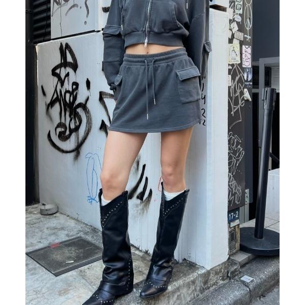 ZOZO問い合わせ番号:86552448ショップ:Auntie Rosa，アンティローザブランド:BLONDEY，ブロンディ商品名:【インナー付き】ピグメントスウェットカーゴミニスカートカテゴリ:スカート>スカートブランド品番:BLW...