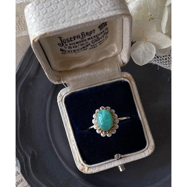 ZOZO問い合わせ番号:86582693ショップ:TONE，トーンブランド:tone，トーン商品名:【mallelabrocante/マルラブロカント】サージカルステンレス　アマゾナイトとヴィンテージパールのオーバルリング/金属アレルギー対...