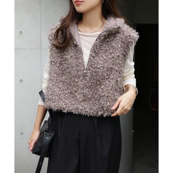 『タイムセール実施中』ZOZO問い合わせ番号:86583849ショップ:andme，アンドミーブランド:andme，アンドミー商品名:ショート丈シープファーベストカテゴリ:トップス>ベストブランド品番:6002316素材:【表地】ポリ...