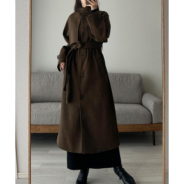 『タイムセール実施中』ZOZO問い合わせ番号:86584039ショップ:JUNOAH，ジュノアブランド:Louere，ルエレ商品名:2wayステンカラーロングコートカテゴリ:ジャケット/アウター>ステンカラーコートブランド品番:frv...