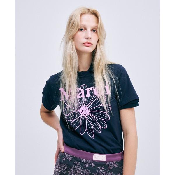 ZOZO問い合わせ番号:86585183ショップ:Mardi Mercredi，マルディメクルディブランド:Mardi Mercredi，マルディメクルディ商品名:SLIM TSHIRT FLOWERMARDI / スリム Tシャツ フラワ...