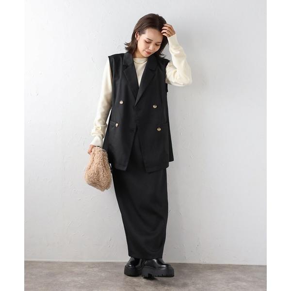 『タイムセール実施中』ZOZO問い合わせ番号:86585223ショップ:Bonjour Sagan，ボンジュールサガンブランド:Bonjour Sagan，ボンジュールサガン商品名:[SET]ダブルボタンジレ×バックゴムIラインスカートカテ...