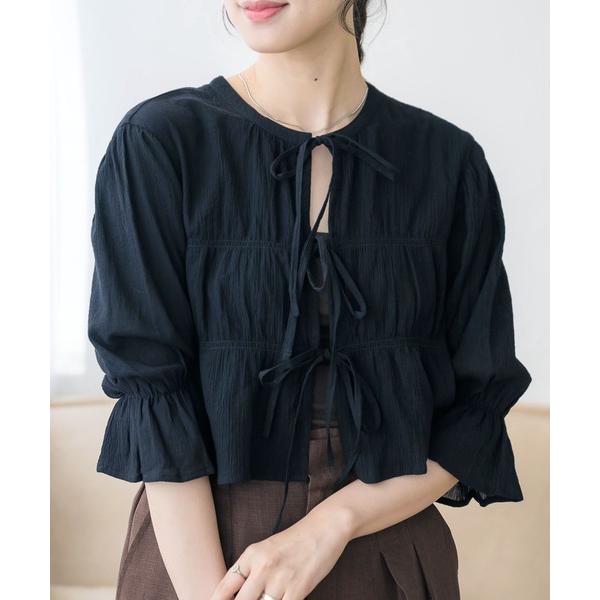 『タイムセール実施中』ZOZO問い合わせ番号:86587022ショップ:RETRO GIRL，レトロガールブランド:RETRO GIRL，レトロガール商品名:シャーリングリボンBLカテゴリ:トップス>シャツ/ブラウスブランド品番:RF...