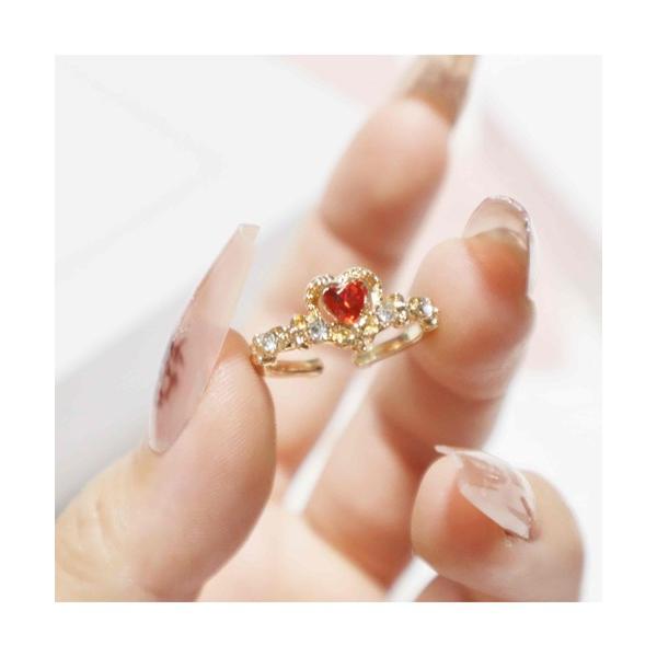 ZOZO問い合わせ番号:86589567ショップ:TONE，トーンブランド:tone，トーン商品名:【88eighty-eight】レッドハートビジューキラキラリング【import】(MA)カテゴリ:アクセサリー>リングブランド品番:...