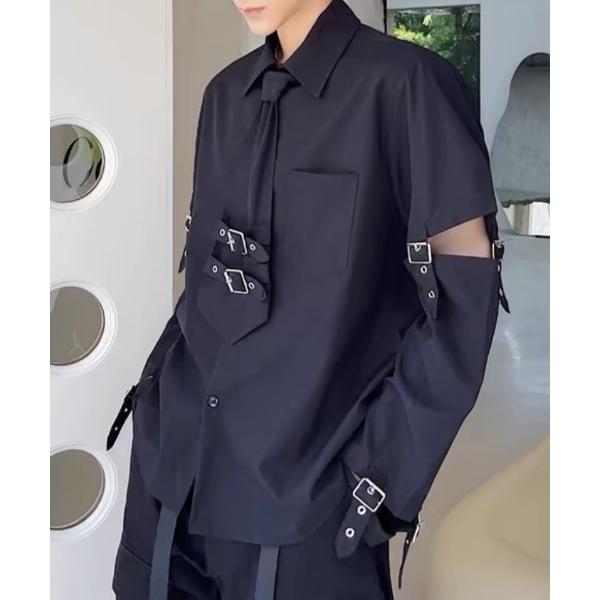 ZOZO問い合わせ番号:86590279ショップ:A'GEM/9 × .kom，エージェムナインブランド:NOVESSEL，ノベセル商品名:A'GEM/9 × .kom『NOVESSEL/ノベセル』ネクタイ付きセパレートシャツカテゴリ:トッ...