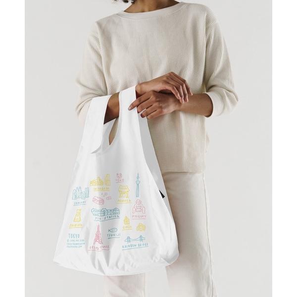 ZOZO問い合わせ番号:86590876ショップ:Global Forme Concrete，グローバルフォルムコンクリートブランド:BAGGU，バグー商品名:STANDARD BAGGU 551.TOKYO MAP ホワイトカテゴリ:バッ...