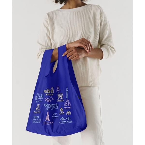 ZOZO問い合わせ番号:86590880ショップ:Global Forme Concrete，グローバルフォルムコンクリートブランド:BAGGU，バグー商品名:STANDARD BAGGU 551.TOKYO MAP コバルトカテゴリ:バッ...