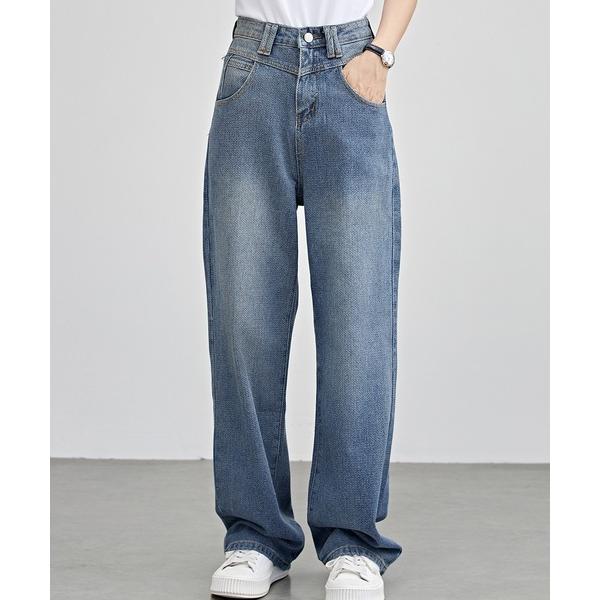 『タイムセール実施中』ZOZO問い合わせ番号:86623885ショップ:Lace Ladies，レースレディースブランド:Lace Ladies，レースレディース商品名:ハイウエスト ストレート ソフト デニム パンツカテゴリ:パンツ&gt...