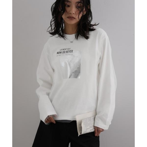 『タイムセール実施中』ZOZO問い合わせ番号:86658189ショップ:Ulysses，ユリシスブランド:LAFFMO，ラフモ商品名:チュール重ね箔ロゴロンTカテゴリ:トップス>Tシャツ/カットソーブランド品番:LFO24W015素材...