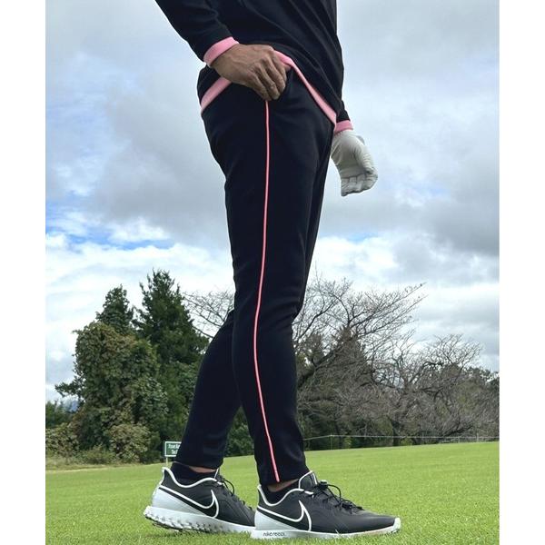 『タイムセール実施中』ZOZO問い合わせ番号:86658348ショップ:FRP，エフアールピーブランド:COMON GOLF，コモンゴルフ商品名:パイピングライン入り エアーポンチジャージ素材 テーパードゴルフパンツカテゴリ:アウトドア/ス...