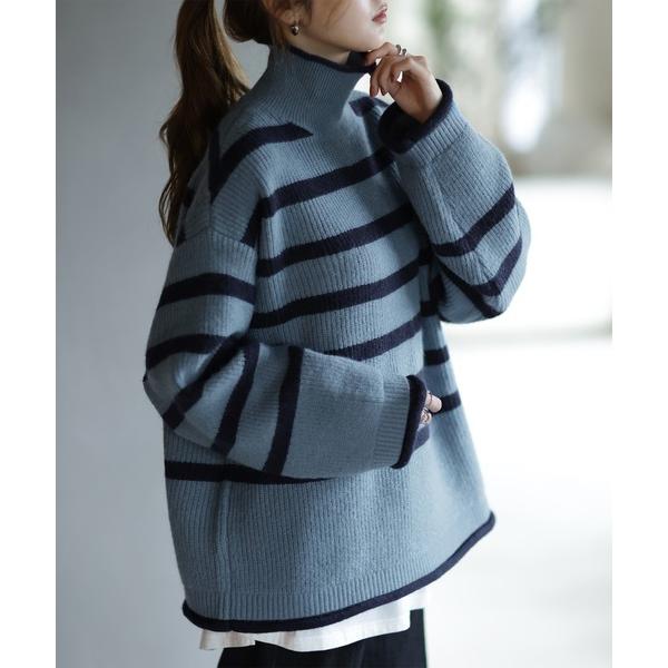 ZOZO問い合わせ番号:86658832ショップ:HUG.U，ハグユーブランド:HUG.U，ハグユー商品名:絶妙ボーダータートルカテゴリ:トップス>ニット/セーターブランド品番:d248素材:アクリル42%， ポリエステル30%， ナ...