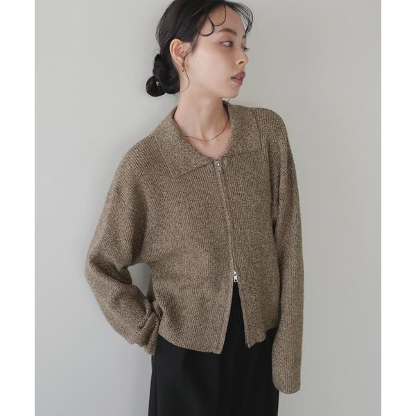 ZOZO問い合わせ番号:86693521ショップ:LIAN，リアンブランド:LIAN，リアン商品名:ダブルジップポロニットカーディガンカテゴリ:トップス>ニット/セーターブランド品番:231-821R1040/231-821R1040...