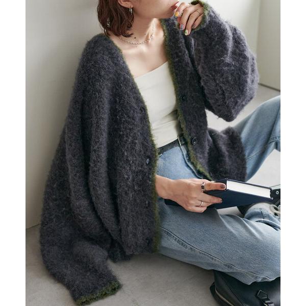 ZOZO問い合わせ番号:86726596ショップ:DISCOAT，ディスコートブランド:DISCOAT，ディスコート商品名:【WEB限定】MIXブークレシャギー配色Vネックカーディガンカテゴリ:トップス>カーディガン/ボレロブランド品...