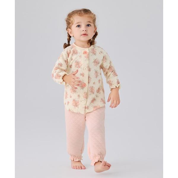 『タイムセール実施中』ZOZO問い合わせ番号:86727148ショップ:Combi mini，コンビミニブランド:combimini，コンビミニ商品名:のびのび腹巻付きあったかキルト長袖前開きパジャマ（花りぼん）カテゴリ:ルームウェア&gt...