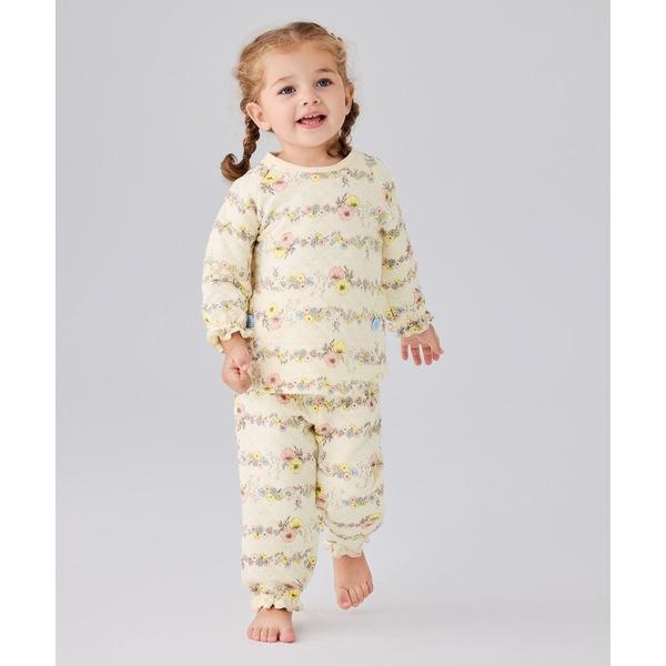 『タイムセール実施中』ZOZO問い合わせ番号:86727149ショップ:Combi mini，コンビミニブランド:combimini，コンビミニ商品名:おなか安心ボタン付きあったかキルト長袖パジャマ（花うさぎ）カテゴリ:ルームウェア>...