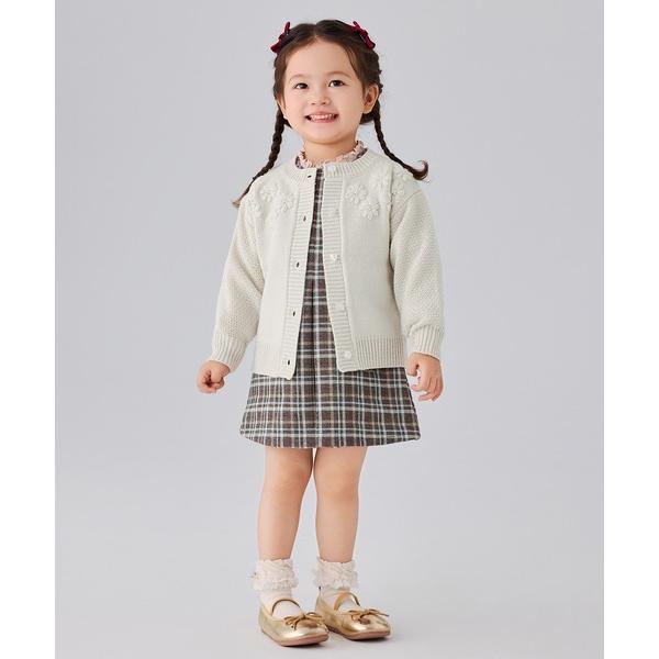 『タイムセール実施中』ZOZO問い合わせ番号:86727179ショップ:Combi mini，コンビミニブランド:combimini，コンビミニ商品名:アクリルニットカーディガン（フラワー）カテゴリ:トップス>カーディガン/ボレロブラ...