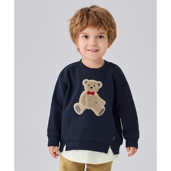 『タイムセール実施中』ZOZO問い合わせ番号:86727185ショップ:Combi mini，コンビミニブランド:combimini，コンビミニ商品名:裏毛裾レイヤード風長袖トレーナー（くま）カテゴリ:トップス>スウェットブランド品番...