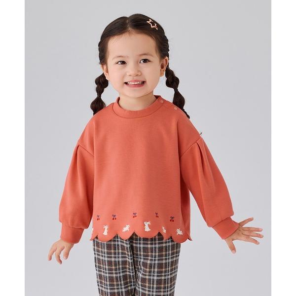 『タイムセール実施中』ZOZO問い合わせ番号:86727200ショップ:Combi mini，コンビミニブランド:combimini，コンビミニ商品名:T/Cポンチ裾スカラ長袖トップスカテゴリ:トップス>スウェットブランド品番:548...