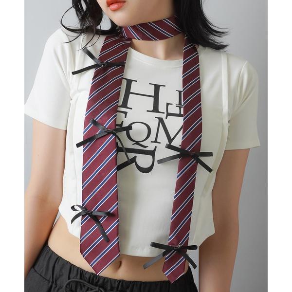 ZOZO問い合わせ番号:86762106ショップ:SPINNS，スピンズブランド:SPINNS，スピンズ商品名:リボン付ラインネクタイカテゴリ:フォーマルスーツ/小物>ネクタイブランド品番:OR240422-003素材:-原産国:-カ...