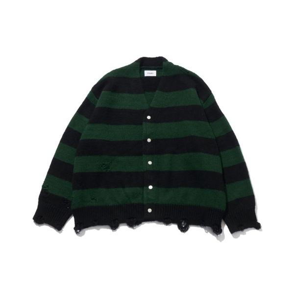 『タイムセール実施中』ZOZO問い合わせ番号:86762229ショップ:YARD PLUS/AUNT MARIE'S，ヤードプリュス/アントマリーズブランド:OPULENCE，オーピュレンス商品名:ダメージボーダーカーディガンカテゴリ:トッ...