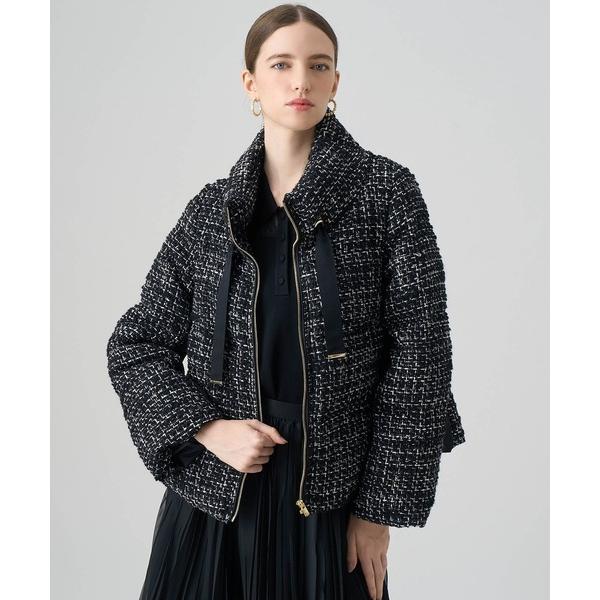 『セール実施中』ZOZO問い合わせ番号:86766593ショップ:ANAYI，アナイブランド:ANAYI，アナイ商品名:リングツイードスタンドダウンコートカテゴリ:ジャケット/アウター>ダウンジャケット/コートブランド品番:10242...