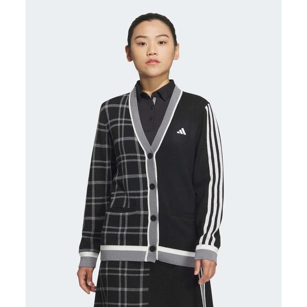 『タイムセール実施中』ZOZO問い合わせ番号:86797911ショップ:adidas，アディダスブランド:adidas，アディダス，adidas Golf，アディダスゴルフ商品名:アシンメトリーパターン スリーストライプス カーディガン【a...