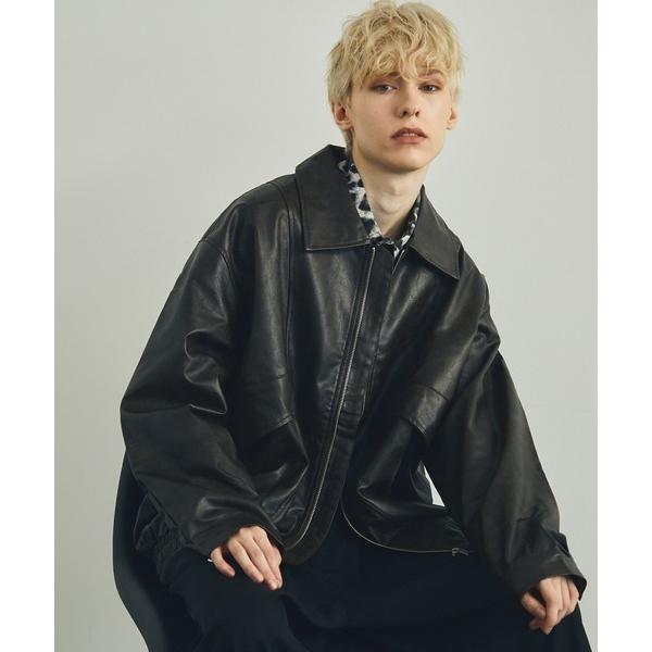 『タイムセール実施中』ZOZO問い合わせ番号:86799457ショップ:Auntie Rosa，アンティローザブランド:Shoowtime，ショウタイム商品名:ヴィンテージライク合成皮革オーバーサイズジップアップブルゾンカテゴリ:ジャケット...