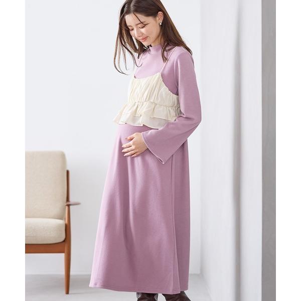 『タイムセール実施中』ZOZO問い合わせ番号:86799576ショップ:cross marche，クロスマルシェブランド:Rosemadame，ローズマダム商品名:フレアスリーブあったかワンピース＆ビスチェセット(マタニティ＆授乳服）授乳口...