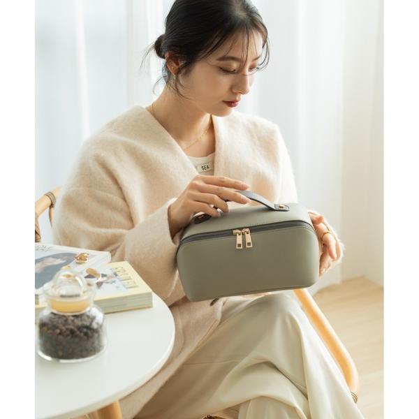 ZOZO問い合わせ番号:86800022ショップ:DEVICE，デバイスブランド:Rename，リネーム，DEVICE，デバイス商品名:【取り外し可能ポーチ付き／180度開く】Rename ハンドル付き ヨコ型 メイクポーチカテゴリ:財布/...