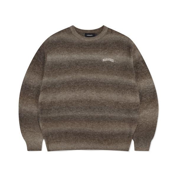 ZOZO問い合わせ番号:86802196ショップ:mahagrid，マハグリッドブランド:MAHAGRID，マハグリッド商品名:『mahagrid/マハグリッド』 VARSITY LOGO GRADATION KNIT SWEATER/ヴァ...