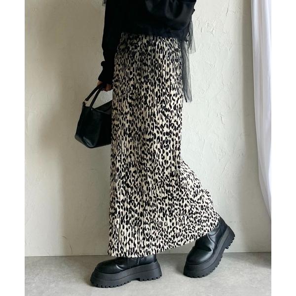 『タイムセール実施中』ZOZO問い合わせ番号:86802319ショップ:wears，ウェアーズブランド:She's Closet，シーズクローゼット商品名:レオパード/豹ヒョウ柄プリントロング丈プリーツスカートカテゴリ:スカート>スカ...