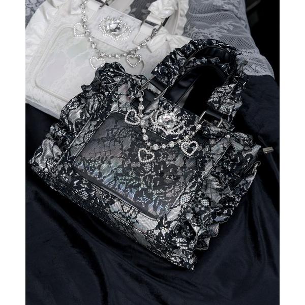 ZOZO問い合わせ番号:86803290ショップ:Pal elfy，パルエルフィーブランド:Pal elfy，パルエルフィー商品名:オーロラレースミニ姫痛バ/地雷系 量産型カテゴリ:バッグ>ショルダーバッグブランド品番:140512素...